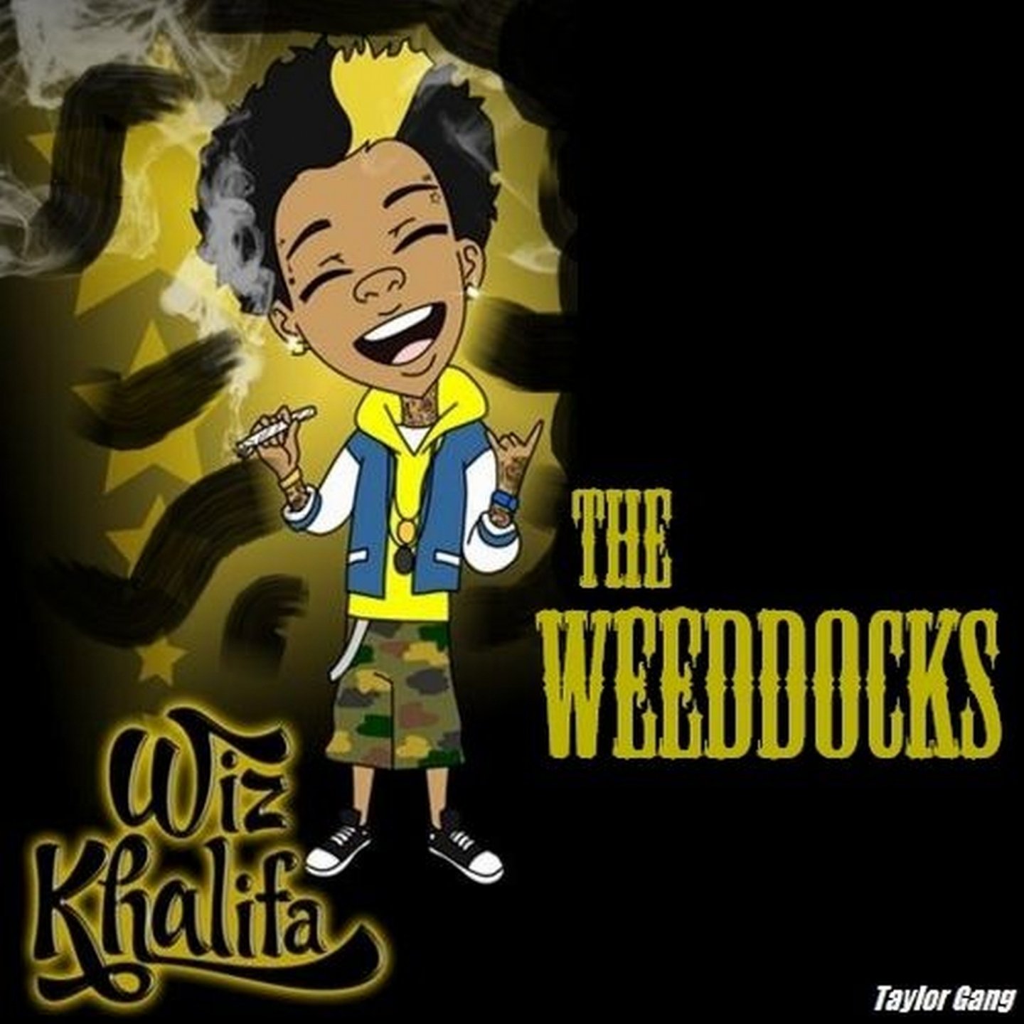 Wiz Khalifa Cartoon Face Wallpaper