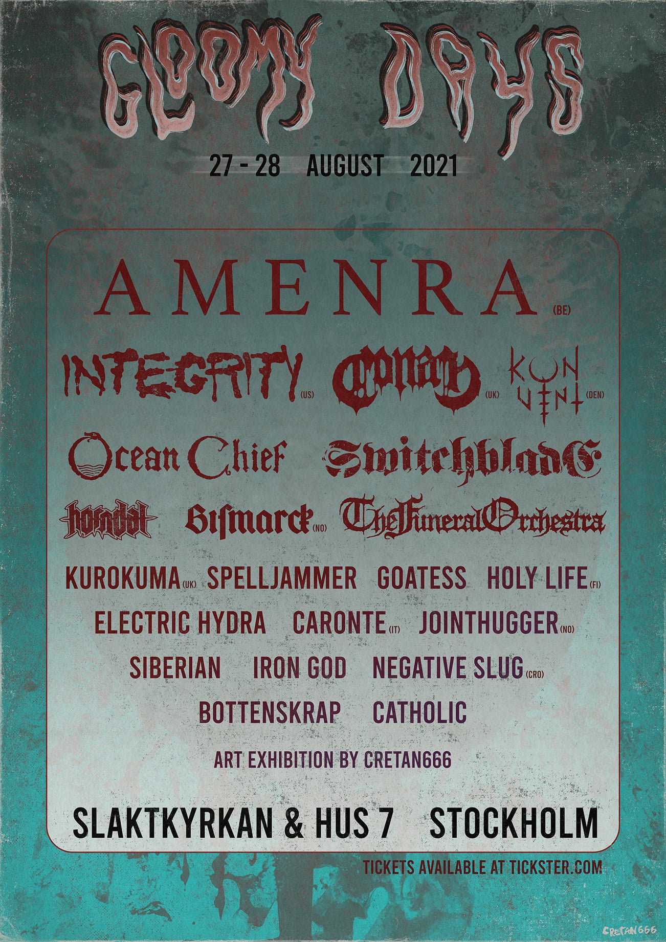 Gloomy Days at Slaktkyrkan (Stockholm) on 27 Aug 2021 | Last.fm