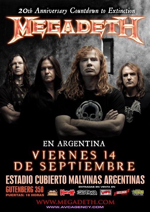 Megadeth Countdown To Extinction 20th Anniversary